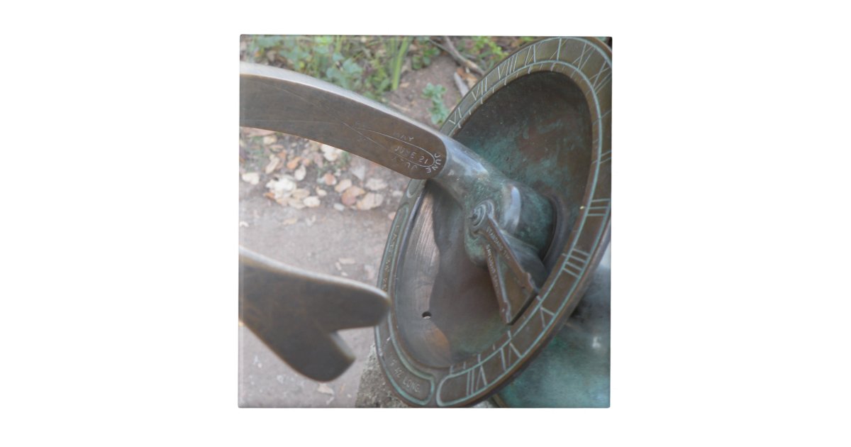 Equatorial Sundial Ceramic Tile | Zazzle