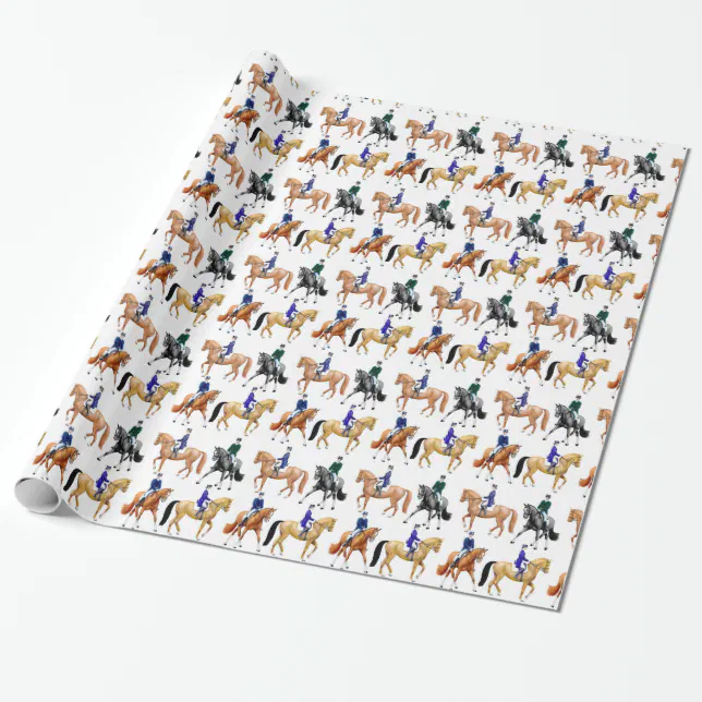 Equestrian Dressage Horse Wrapping Paper | Zazzle