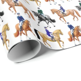 Equestrian Dressage Horse Wrapping Paper | Zazzle