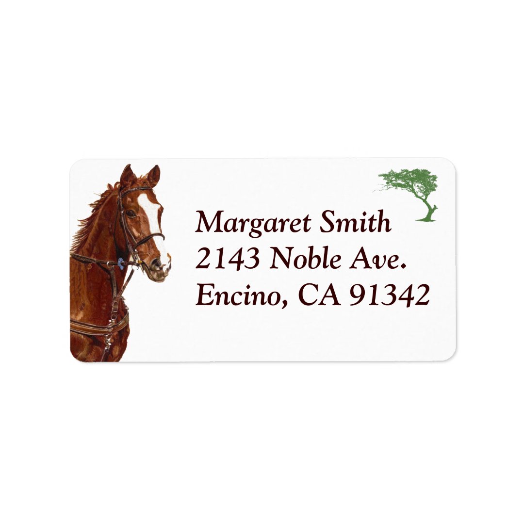 Equestrian Horse Address Label | Zazzle