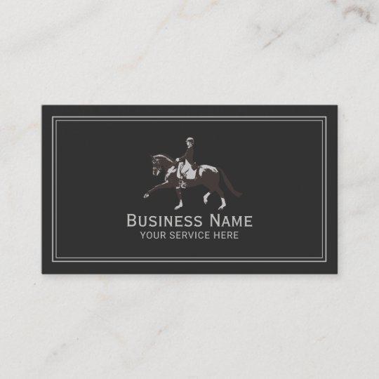 Equestrian Horseback Riding Elegant Horse Business Card | Zazzle.com