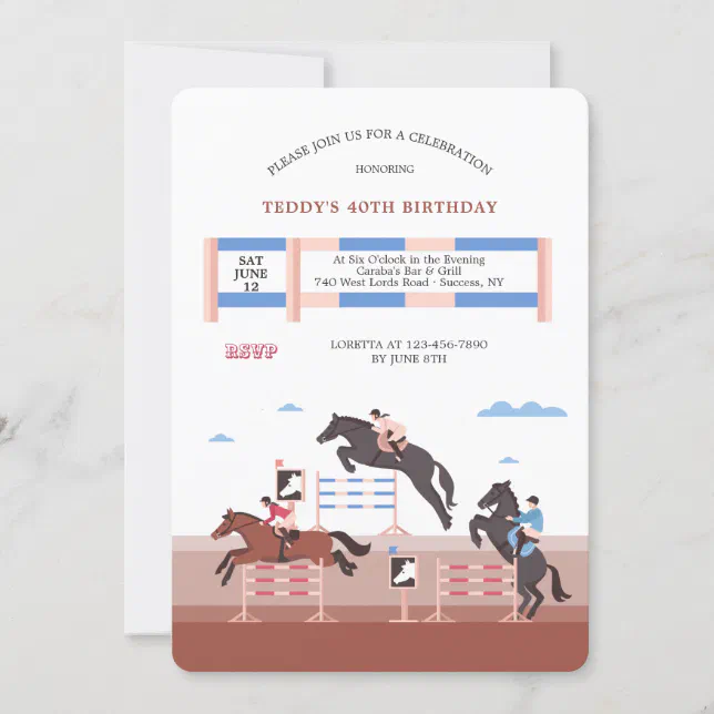 Equestrian Jumpers Invitation | Zazzle