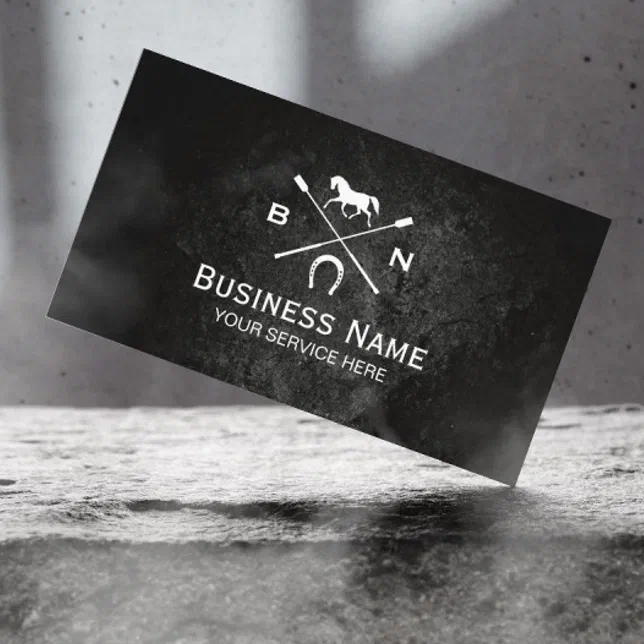 Equine Elegant Horseback Riding Equestrian Business Card | Zazzle