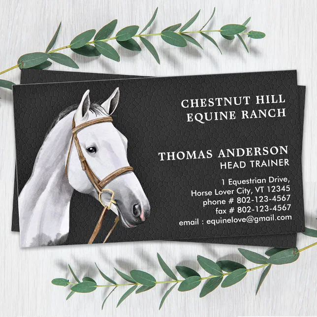 Equine Horse Professional Personalized Equestrian Business Card | Zazzle