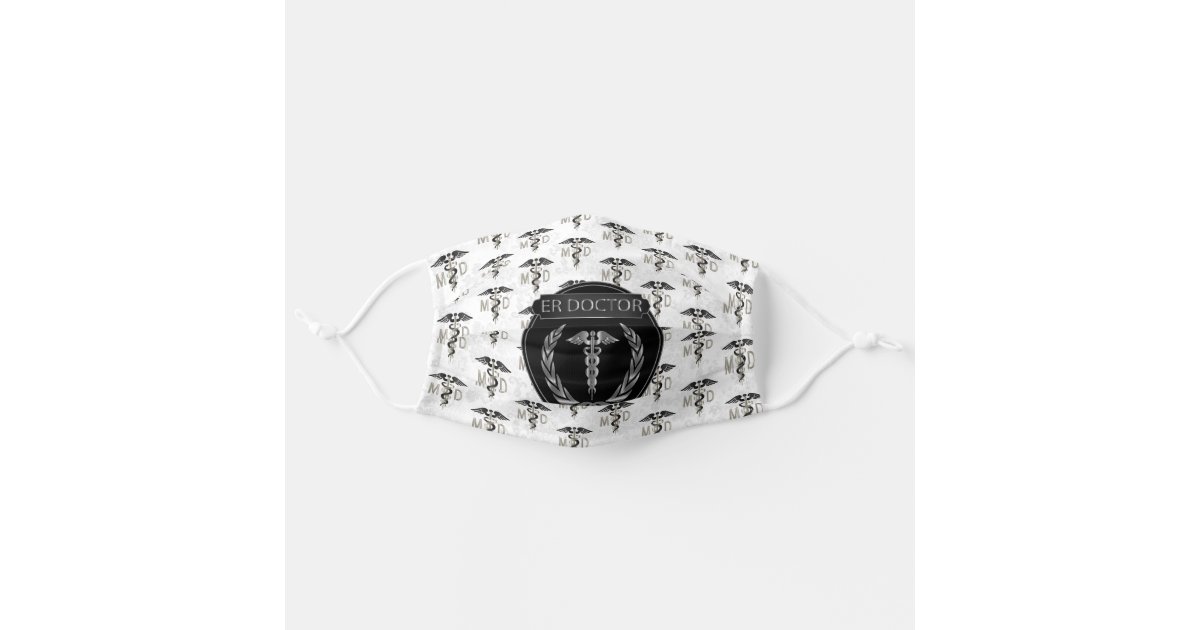 ER Doctor - Pattern Adult Cloth Face Mask | Zazzle