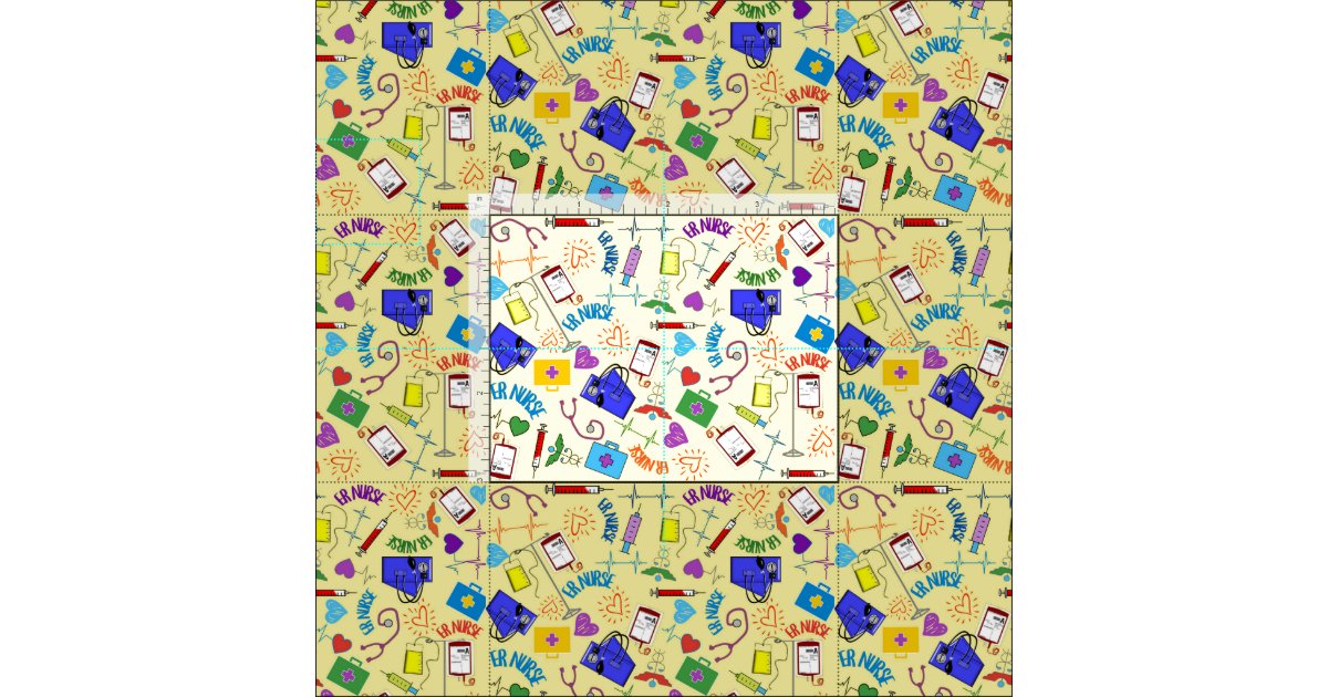ER Nurse Yellow Fabric | Zazzle
