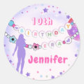 Eras Birthday Party Friendship Bracelet Classic Round Sticker | Zazzle