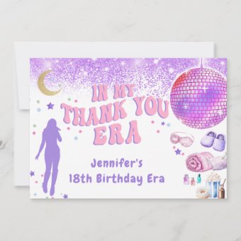 Eras Birthday Party In My Birthday Era Thank You Card | Zazzle
