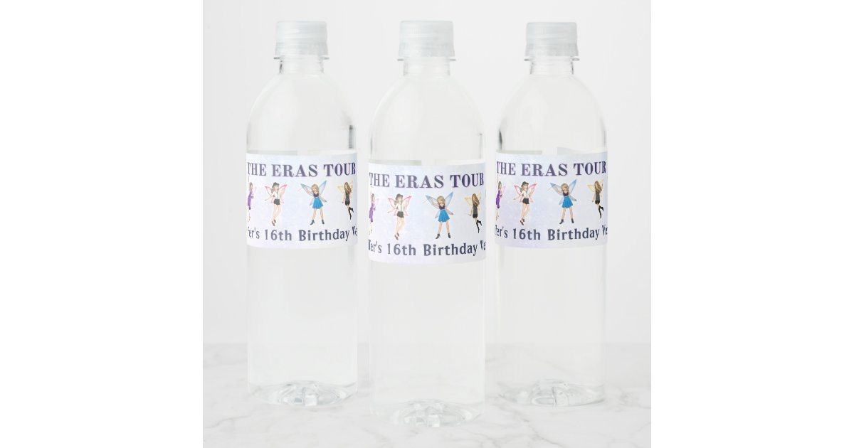 Eras Tour Birthday Party Water Bottle Label | Zazzle