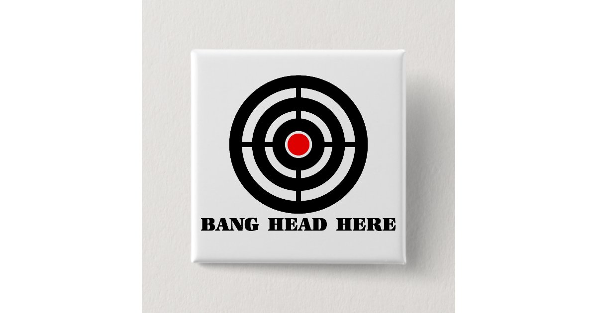 Ergonomic Stress Relief: Bang Head Here Button | Zazzle