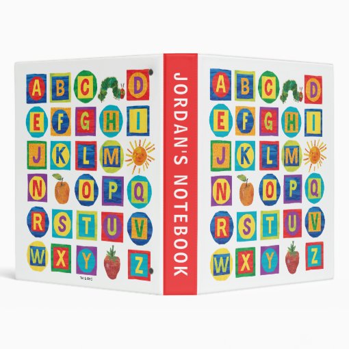 Eric Carle | Alphabet Blocks Pattern 3 Ring Binder | Zazzle