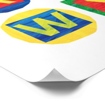 Eric Carle | Alphabet Blocks Pattern Poster | Zazzle