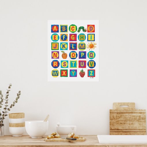 Eric Carle | Alphabet Blocks Pattern Poster | Zazzle