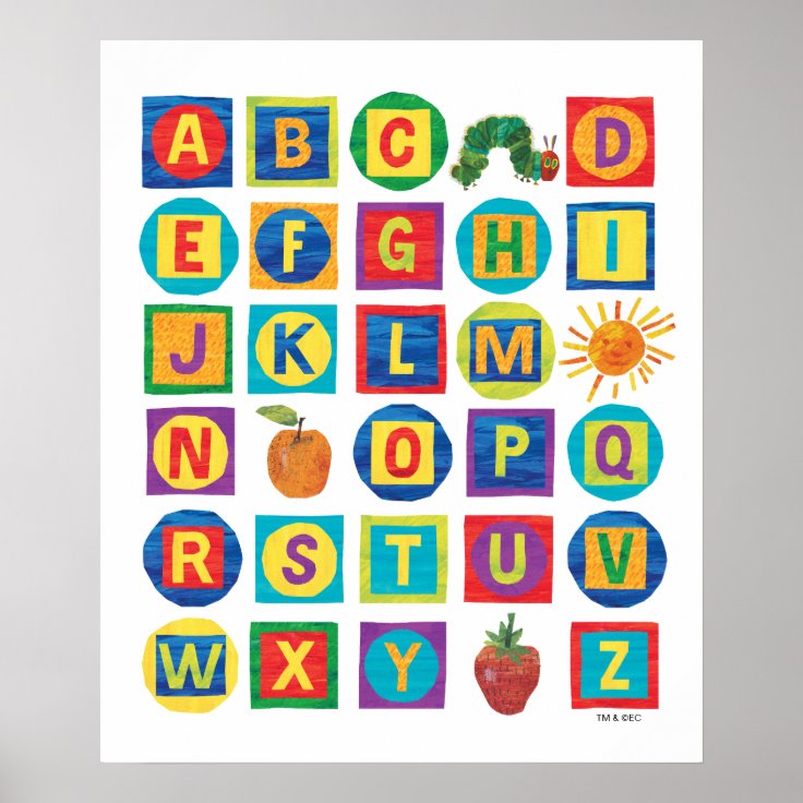 Eric Carle Alphabet Blocks Pattern Poster Zazzle