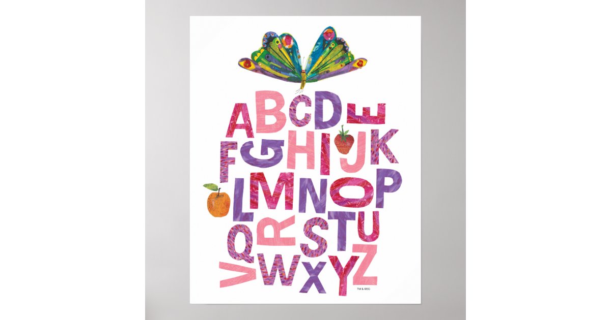 Eric Carle | Alphabet Butterfly Pattern Poster | Zazzle