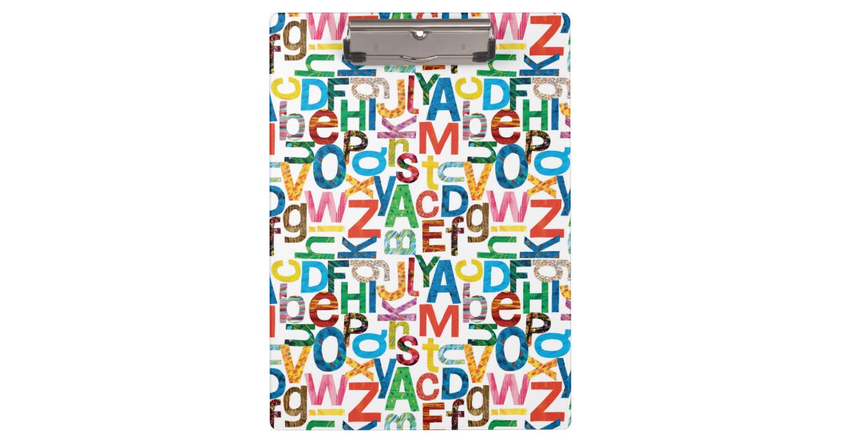 Eric Carle | Alphabet Pattern Letters Clipboard | Zazzle