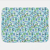 Eric Carle | Blue & Green Alphabet Pattern Baby Blanket | Zazzle