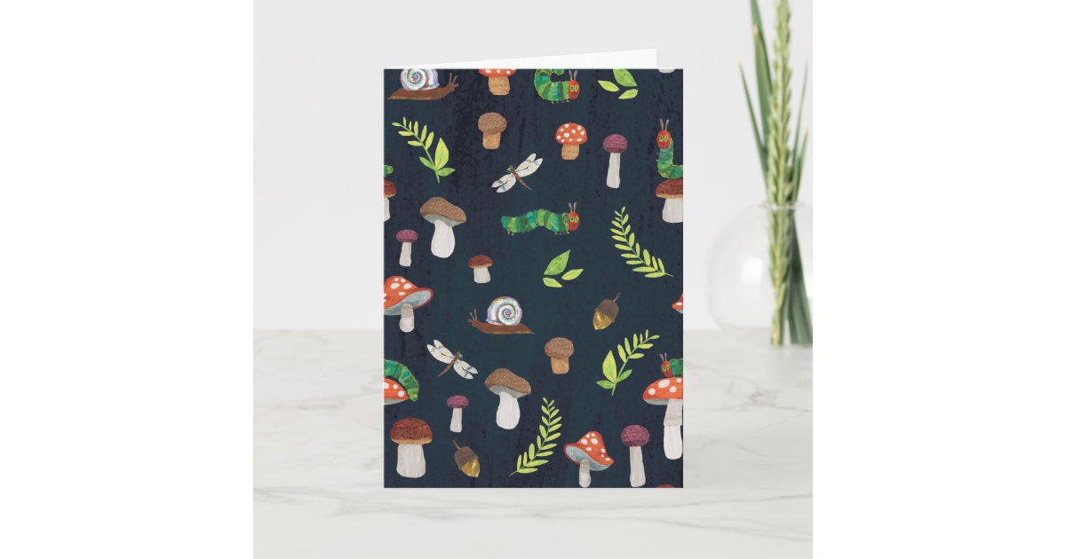 Eric Carle | Bugs and Mushrooms Pattern Card | Zazzle