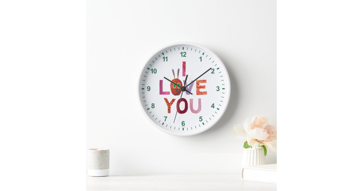 Eric Carle | Caterpillar I Love You Clock | Zazzle