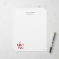 Eric Carle | Caterpillar I Love You Letterhead | Zazzle