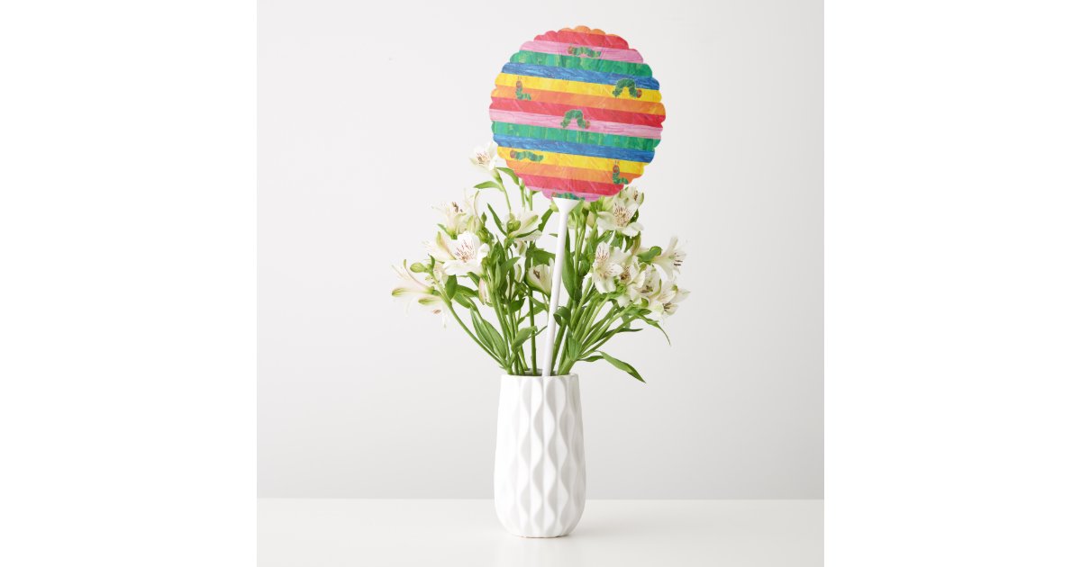Eric Carle | Caterpillar Rainbow Stripe Pattern Balloon | Zazzle