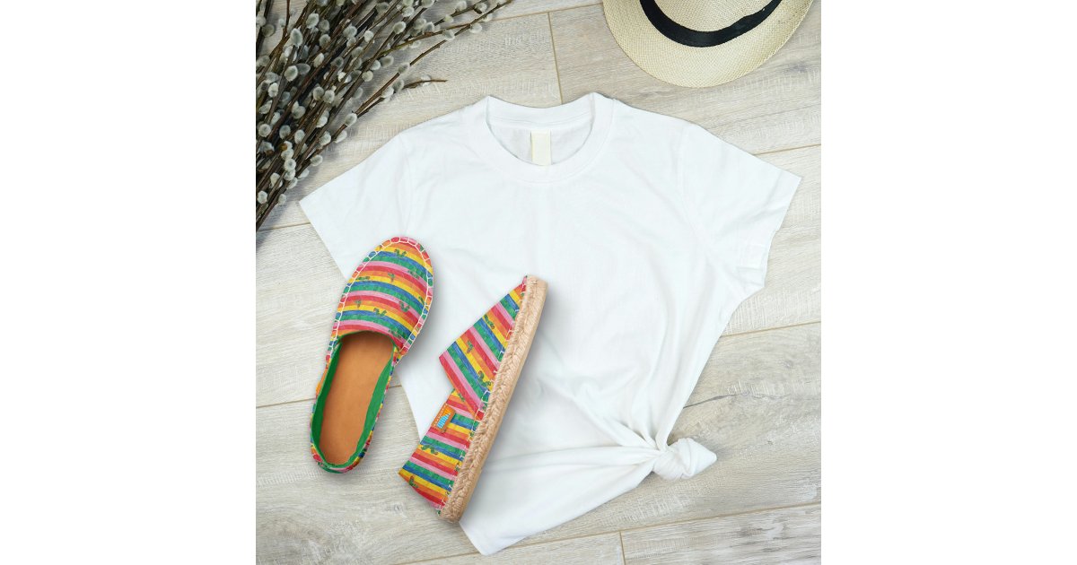 Eric Carle | Caterpillar Rainbow Stripe Pattern Espadrilles | Zazzle