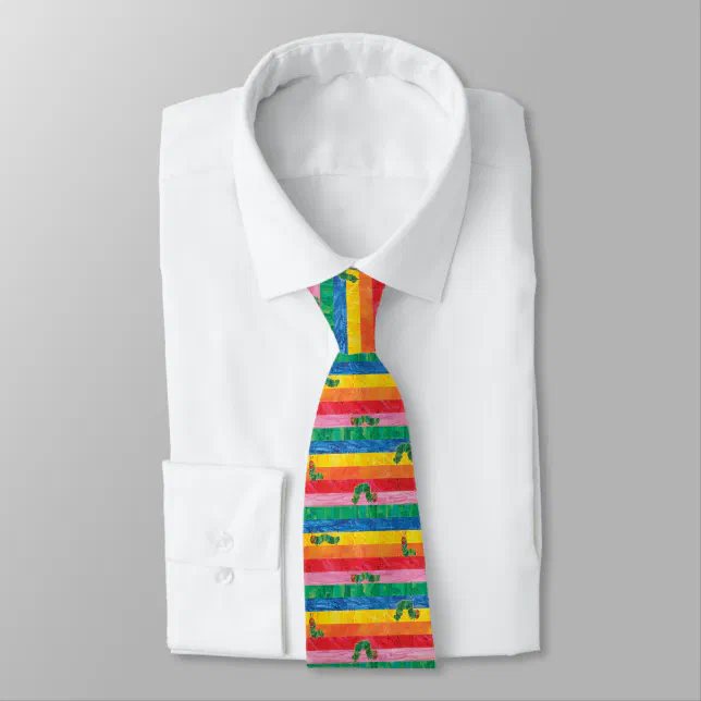Eric Carle | Caterpillar Rainbow Stripe Pattern Neck Tie | Zazzle
