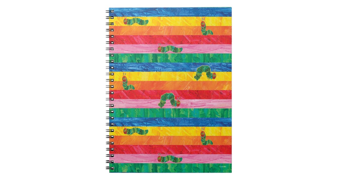 Eric Carle | Caterpillar Rainbow Stripe Pattern Notebook | Zazzle