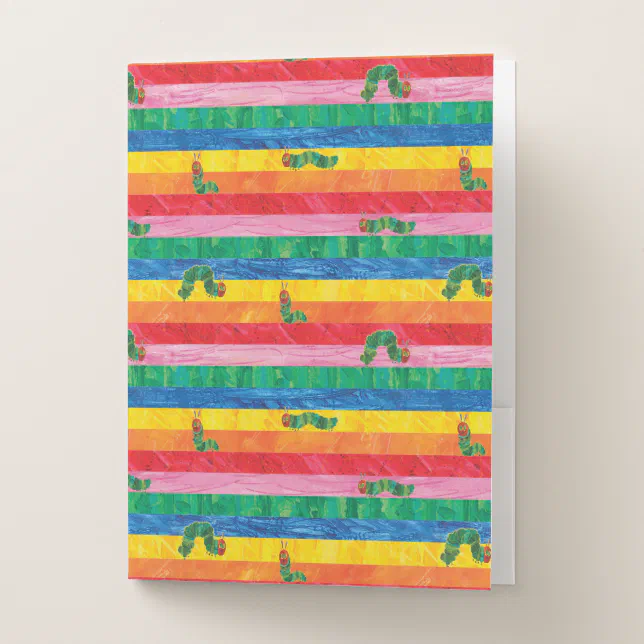 Eric Carle | Caterpillar Rainbow Stripe Pattern Pocket Folder | Zazzle