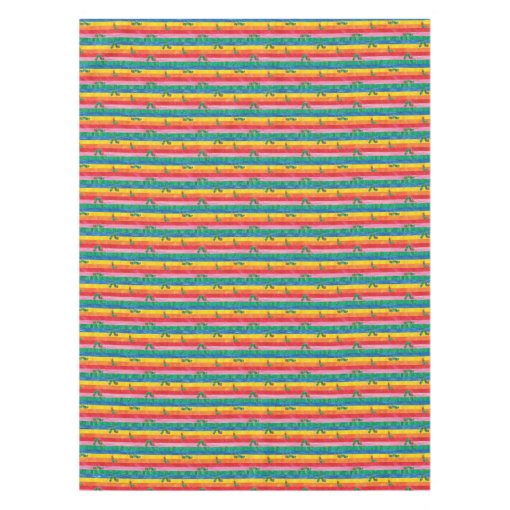 Eric Carle | Caterpillar Rainbow Stripe Pattern Tablecloth | Zazzle