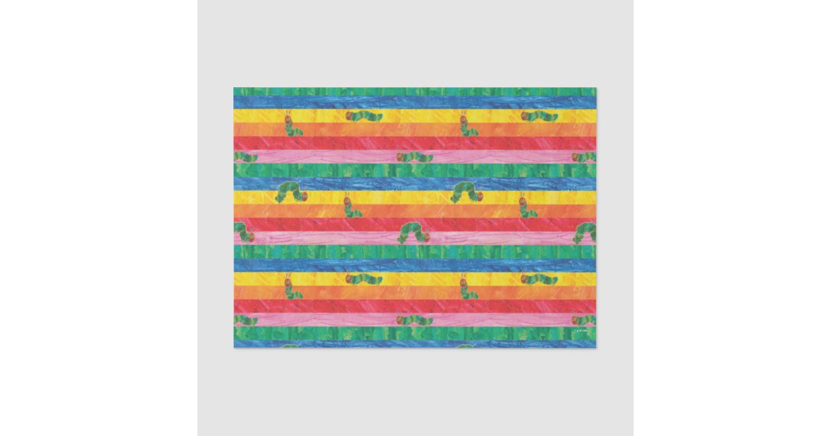Eric Carle | Caterpillar Rainbow Stripe Pattern Tissue Paper | Zazzle
