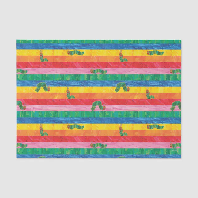 Eric Carle | Caterpillar Rainbow Stripe Pattern Tissue Paper | Zazzle