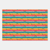 Eric Carle | Caterpillar Rainbow Stripe Pattern Wrapping Paper Sheets ...