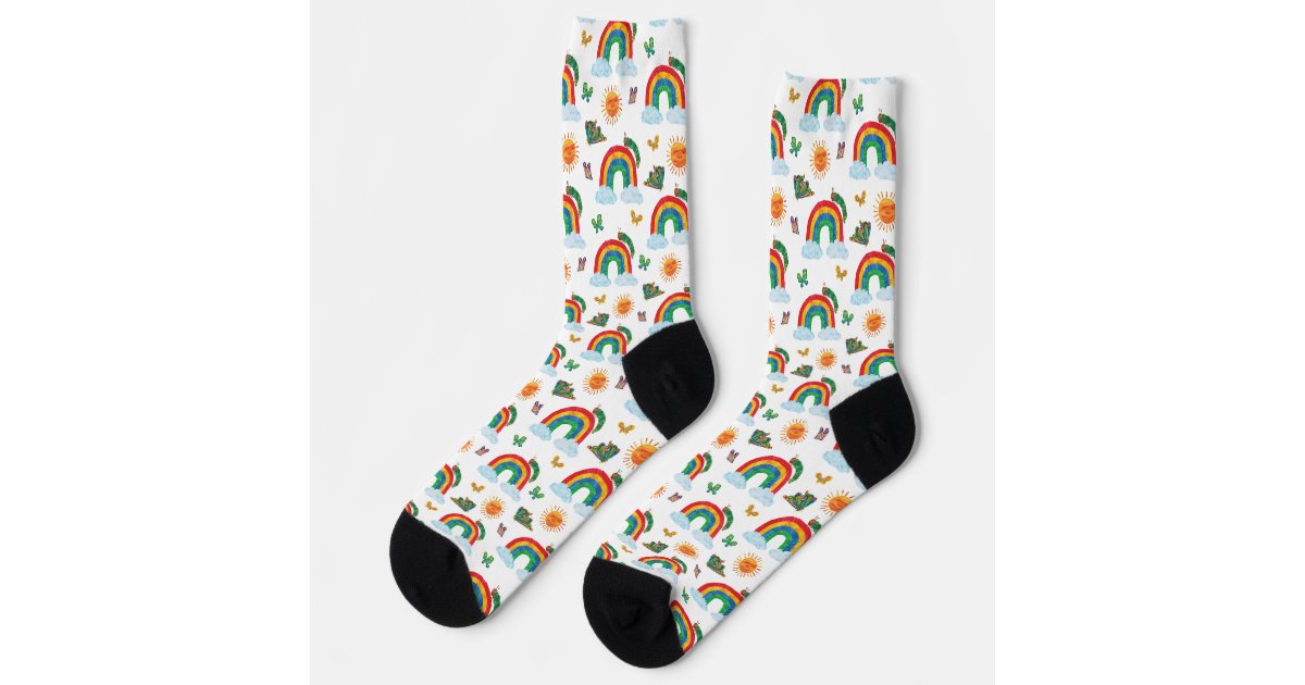 Eric Carle | Caterpillar to Rainbow Butterfly Socks | Zazzle