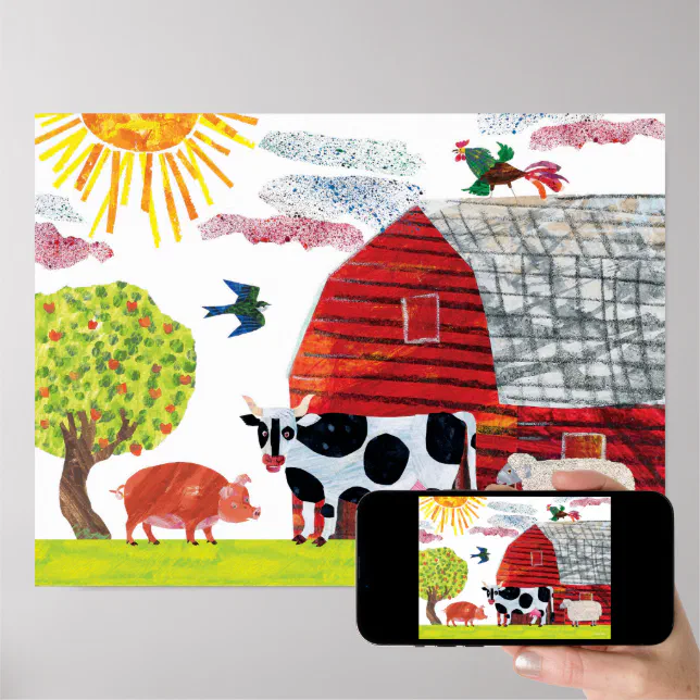 Eric Carle | Colorful Farm Scene Poster | Zazzle