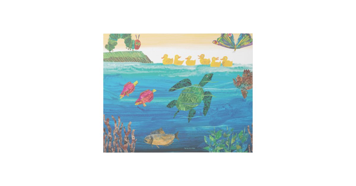 Eric Carle | Colorful Pond Scene Gallery Wrap | Zazzle