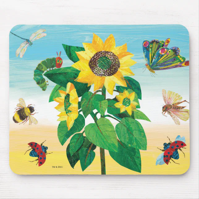 Eric Carle | Garden Flower Scene Mouse Pad | Zazzle