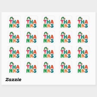 Eric Carle | Thanks Caterpillar Square Sticker | Zazzle