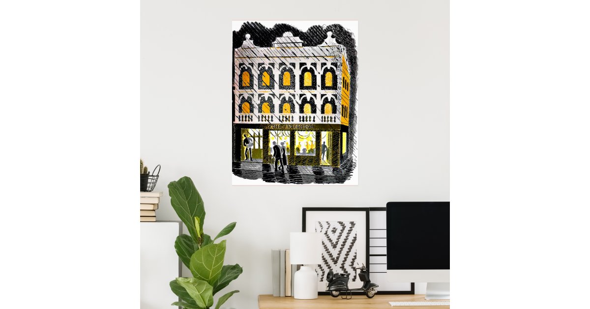 Eric Ravilious - High Street Public House Poster | Zazzle