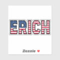 Erich Name First Name USA Sticker Stickerset | Zazzle
