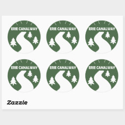 Erie Canalway Trail Classic Round Sticker | Zazzle