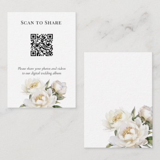 Erika Scan to Share Wedding Photos and Videos QR Enclosure Card | Zazzle