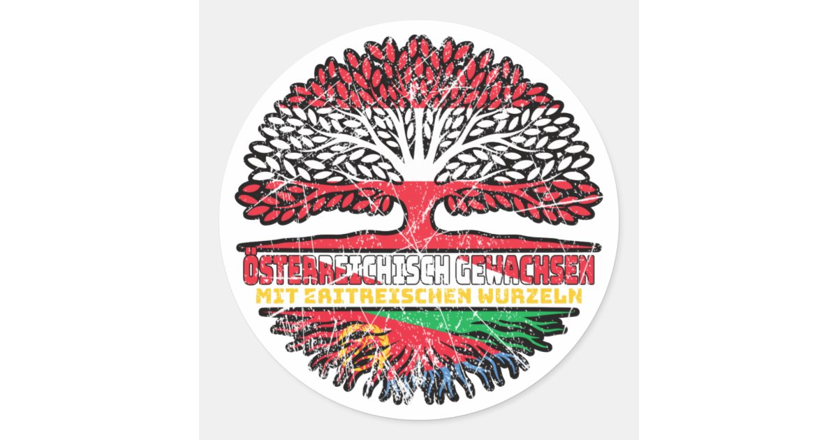 Eritrea Eritrean Austrian Baum Classic Round Sticker | Zazzle