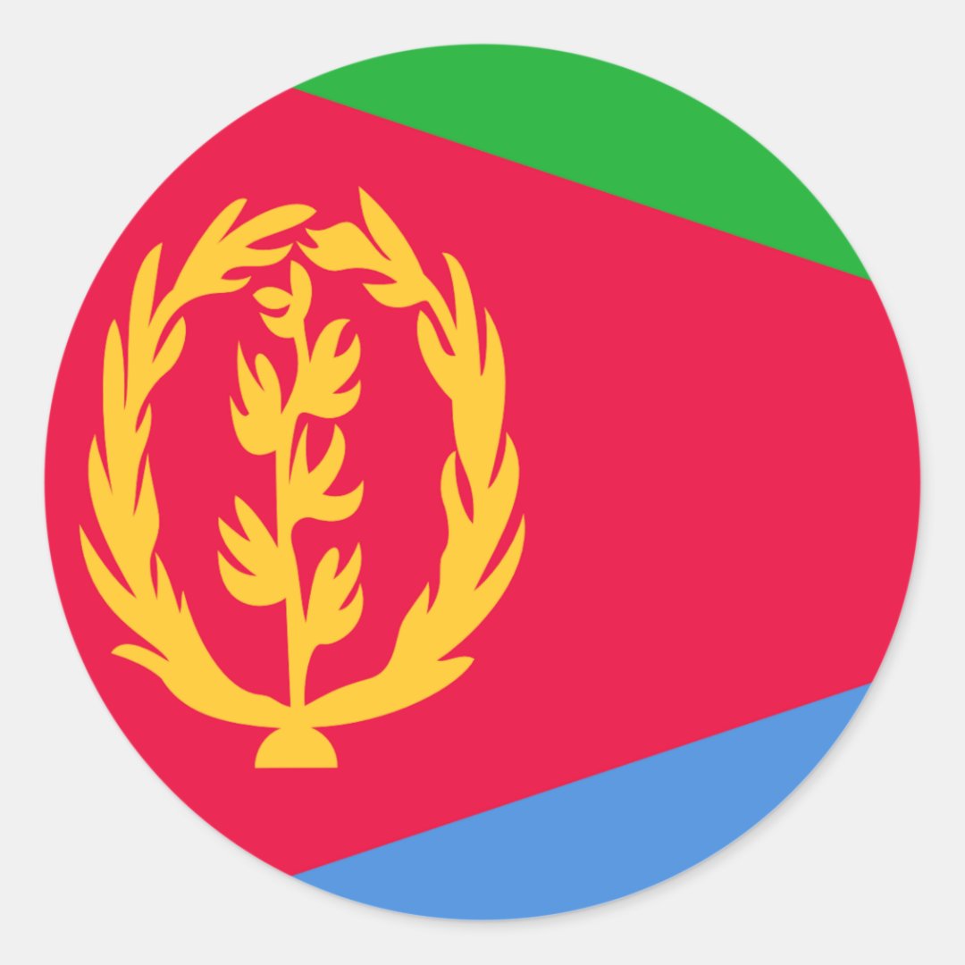 Eritrea Flag Classic Round Sticker | Zazzle