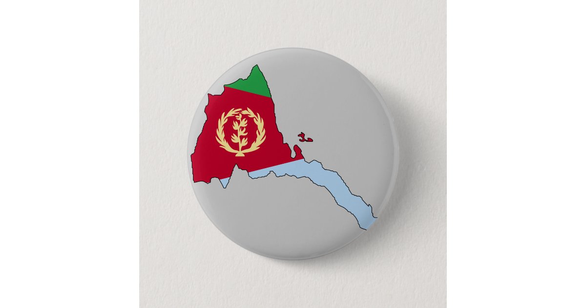 Eritrea flag map button | Zazzle