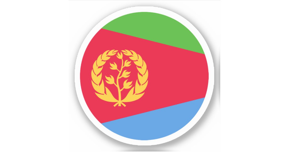 Eritrea Flag Round Sticker | Zazzle