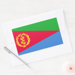 Eritrean Flag, Flag of Eritrea Rectangular Sticker | Zazzle