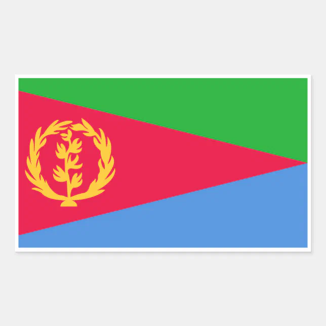Eritrean Flag, Flag of Eritrea Rectangular Sticker | Zazzle