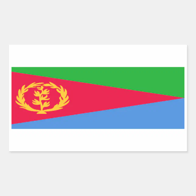 Eritrean Flag, Flag of Eritrea Rectangular Sticker | Zazzle