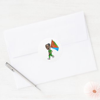 Eritrean Girl Classic Round Sticker | Zazzle